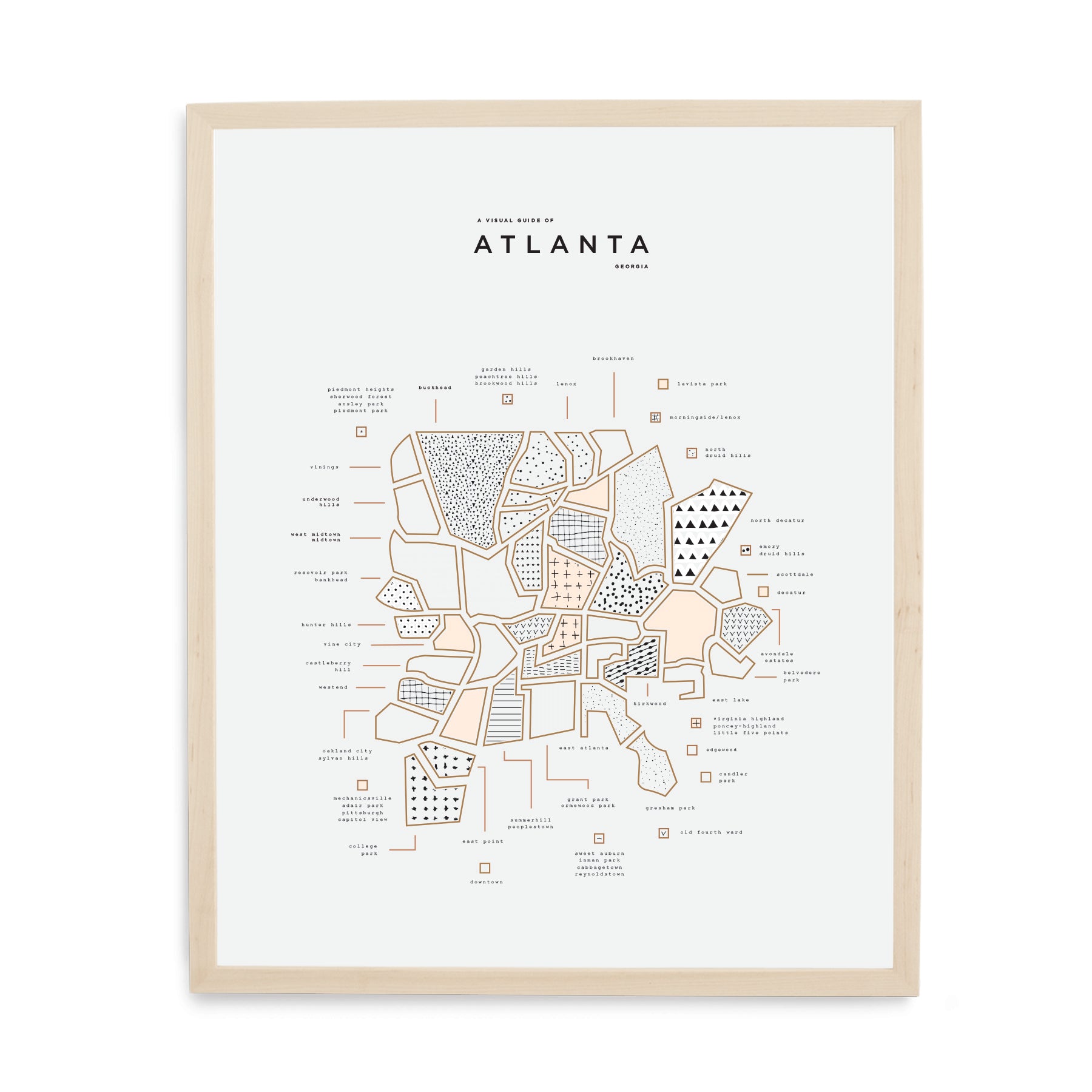 Atlanta City Print – 42 Pressed