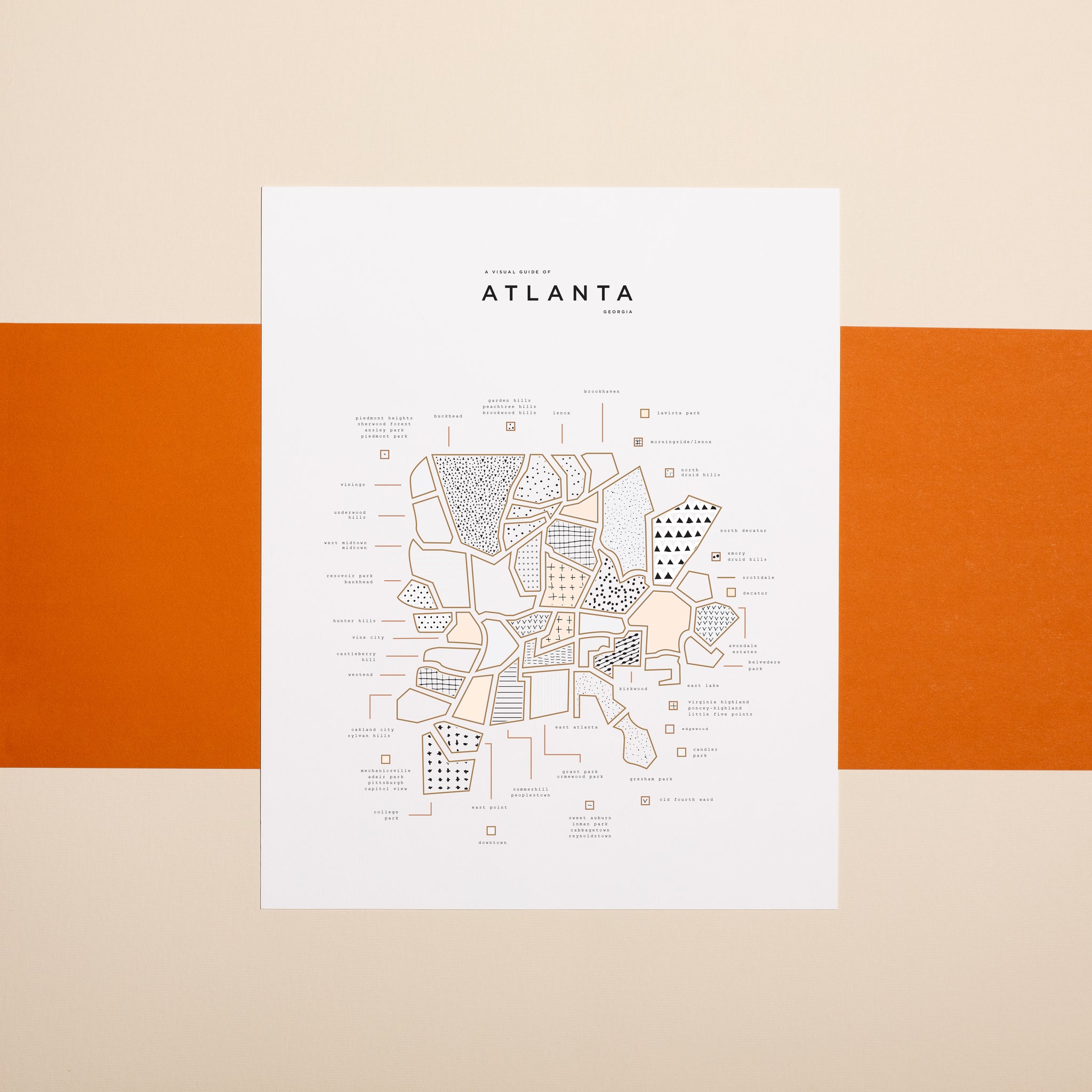 Atlanta City Print – 42 Pressed