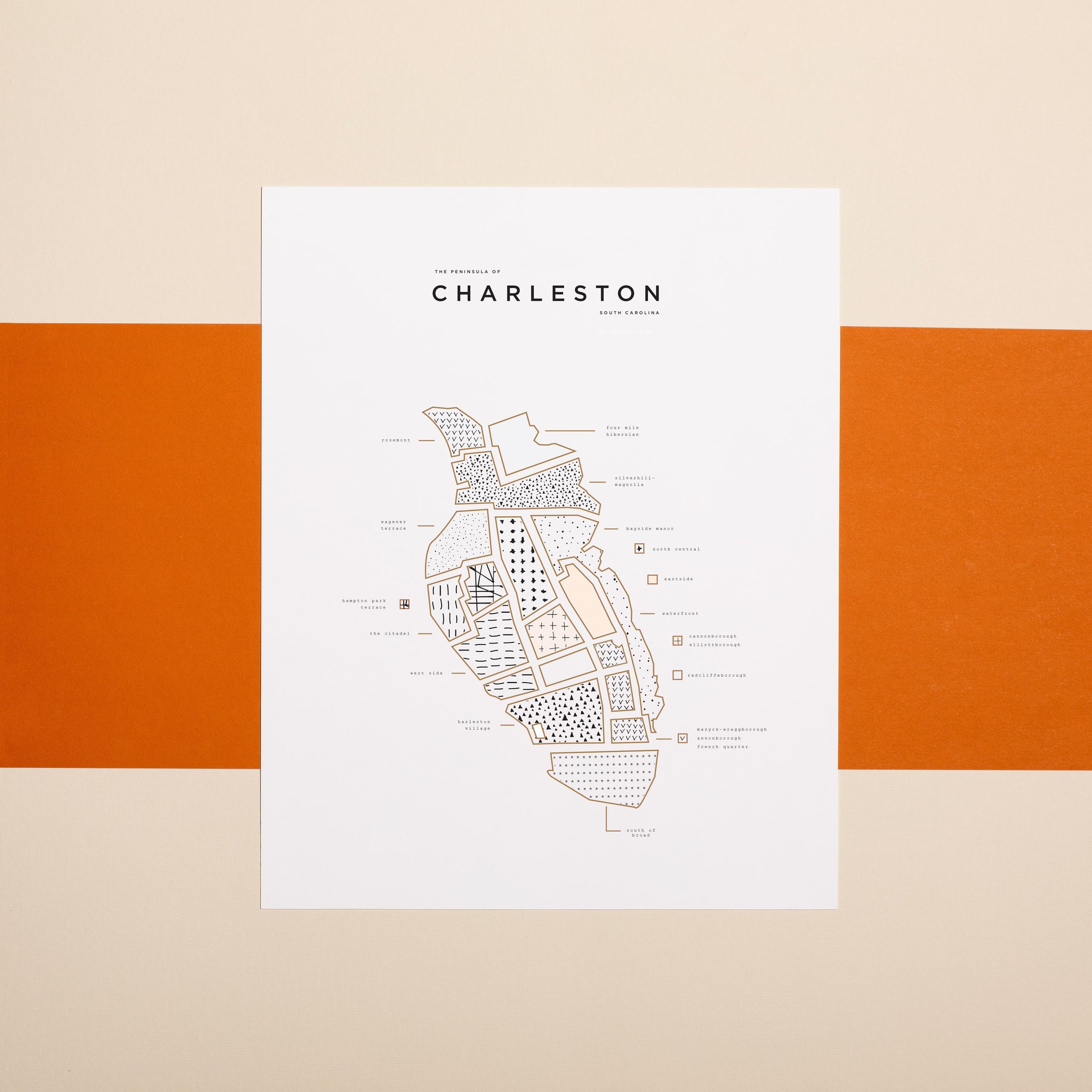 Charleston City Print – 42 Pressed
