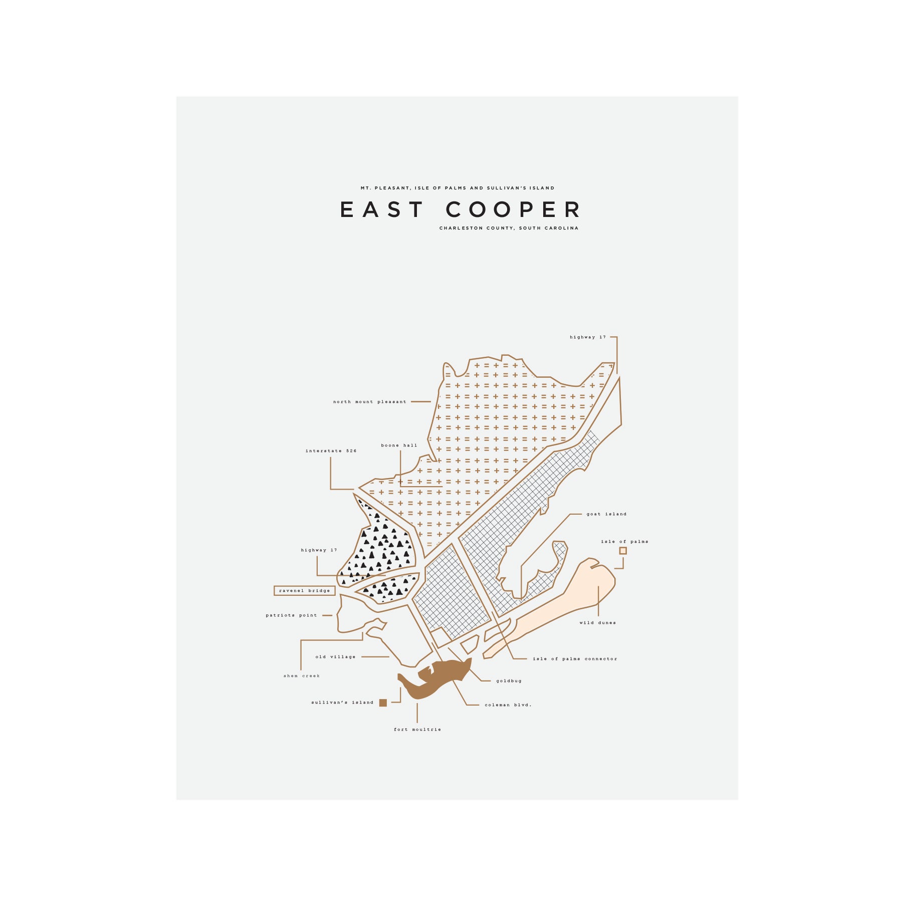 East Cooper City Print – 42 Pressed