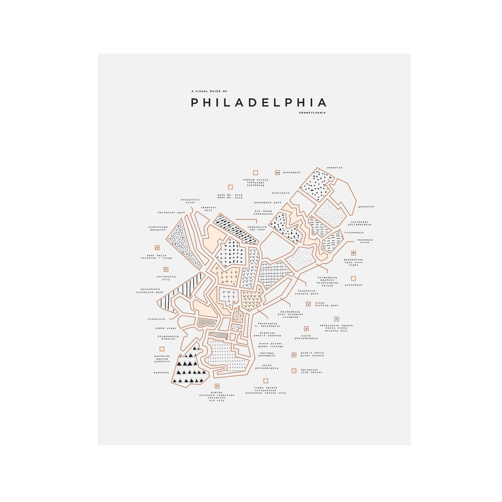 Philadelphia City Print – 42 Pressed