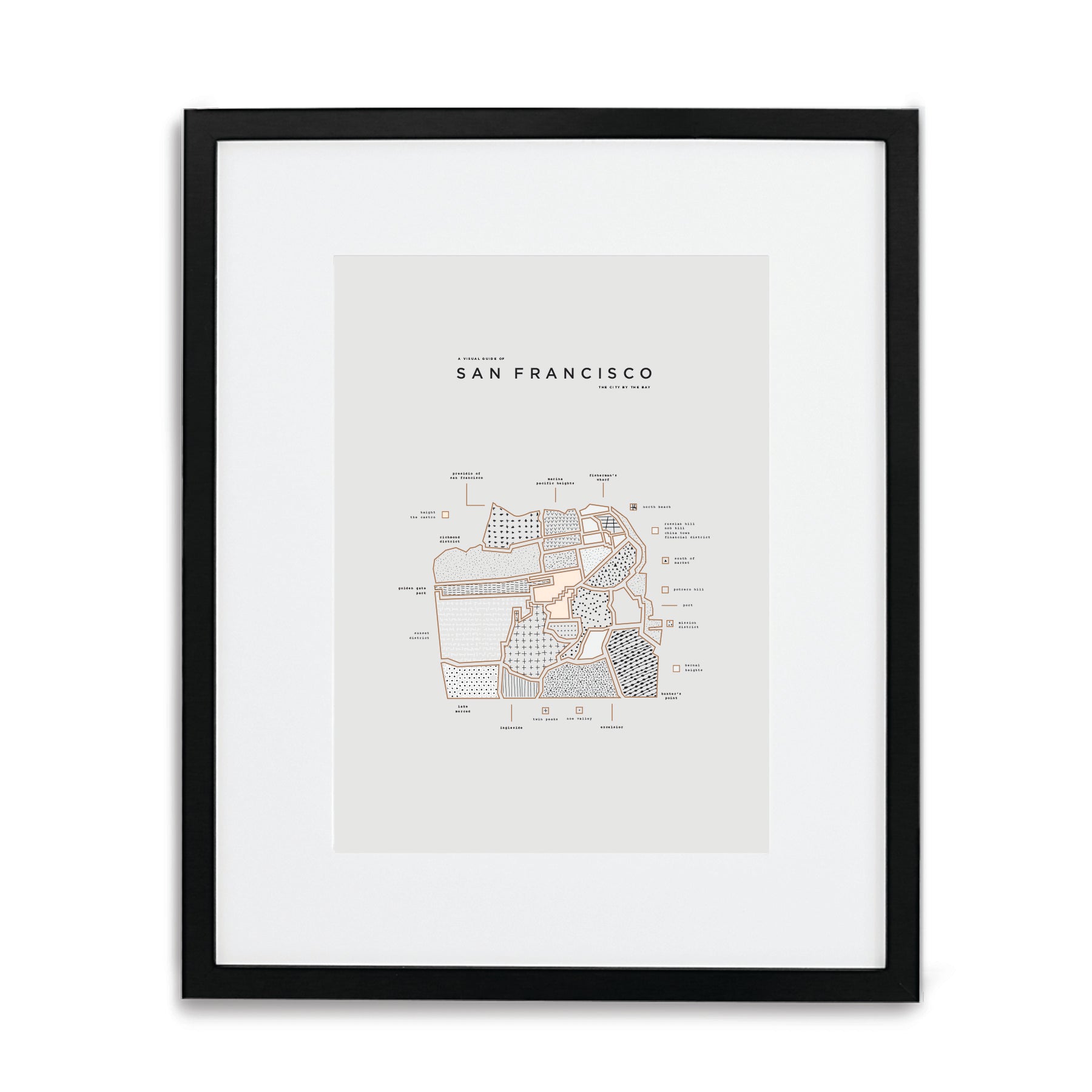 San Francisco City Print – 42 Pressed