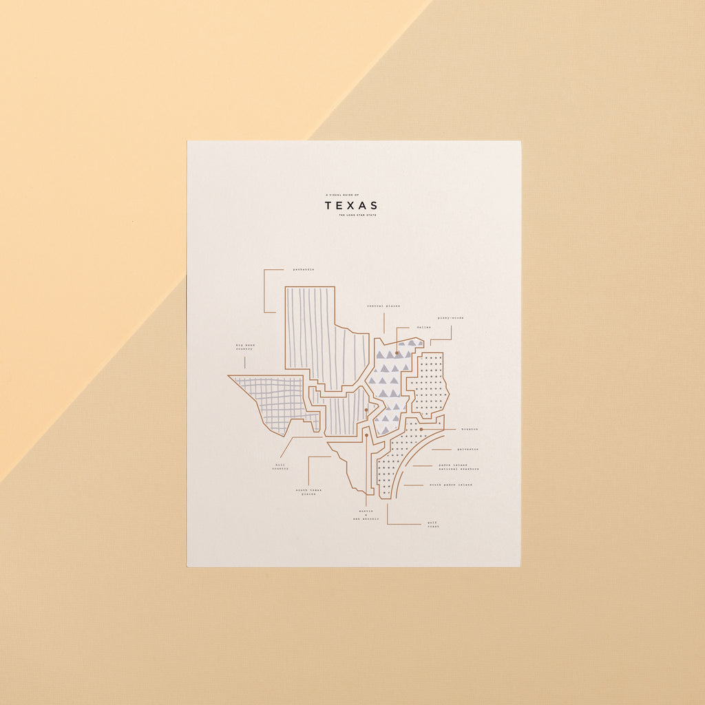 Texas State Print – 42 Pressed