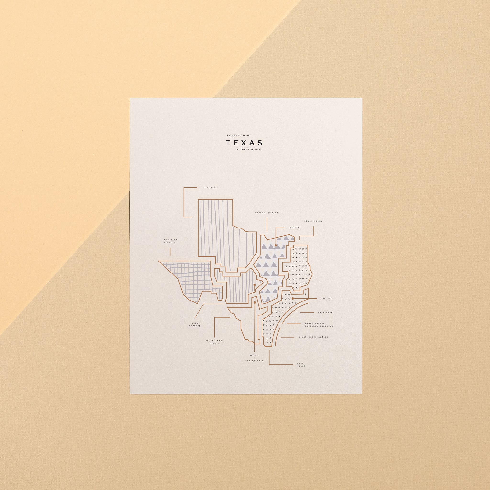 Texas State Print Wholesale – 42 Pressed