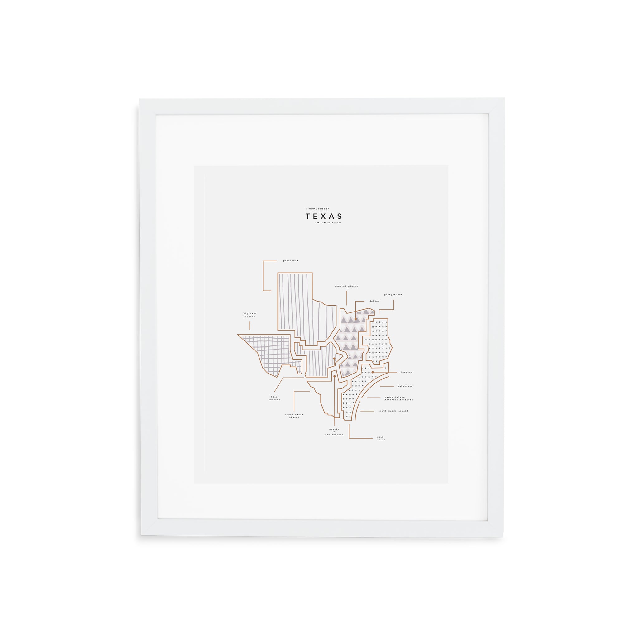 Texas State Print – 42 Pressed
