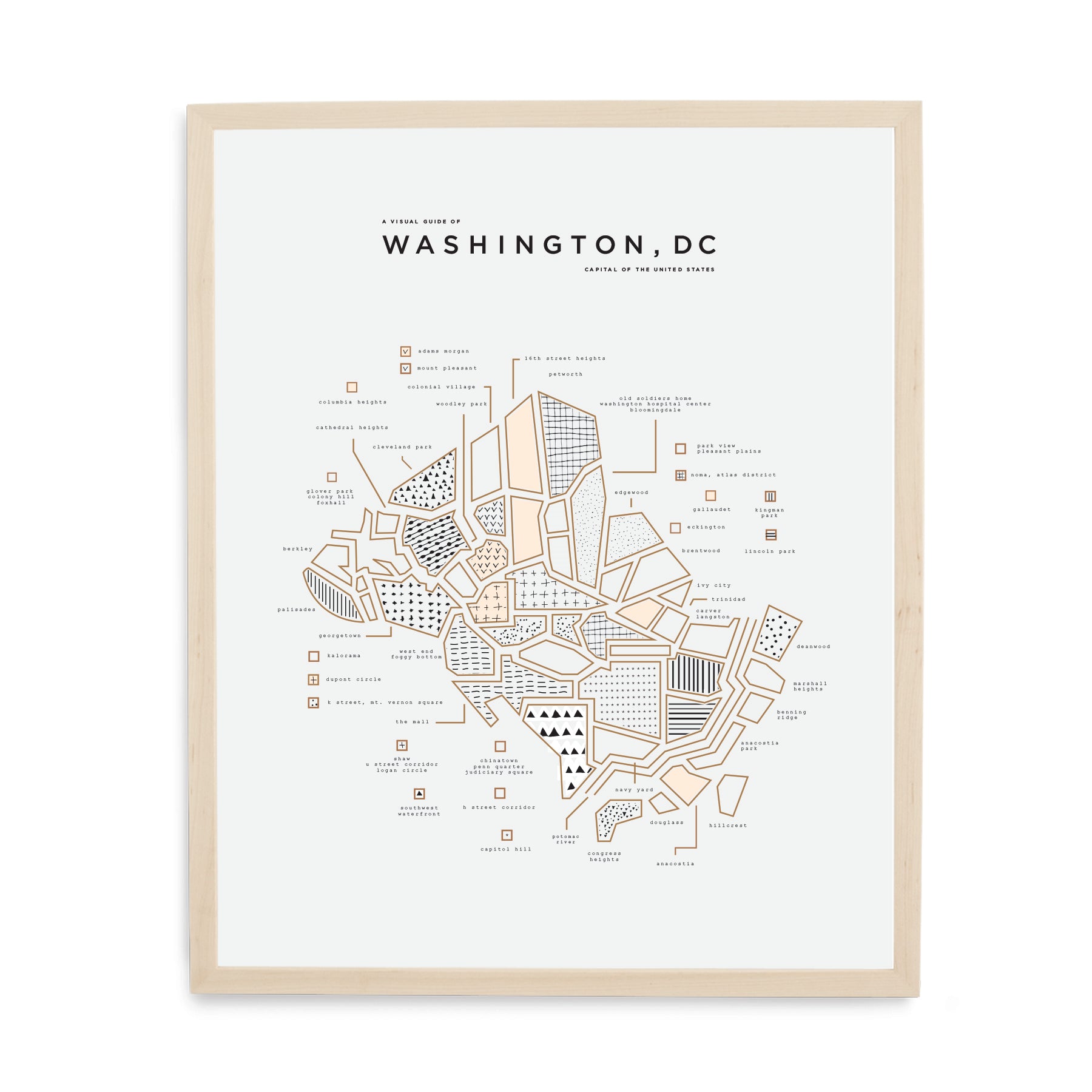 Washington DC City Print – 42 Pressed