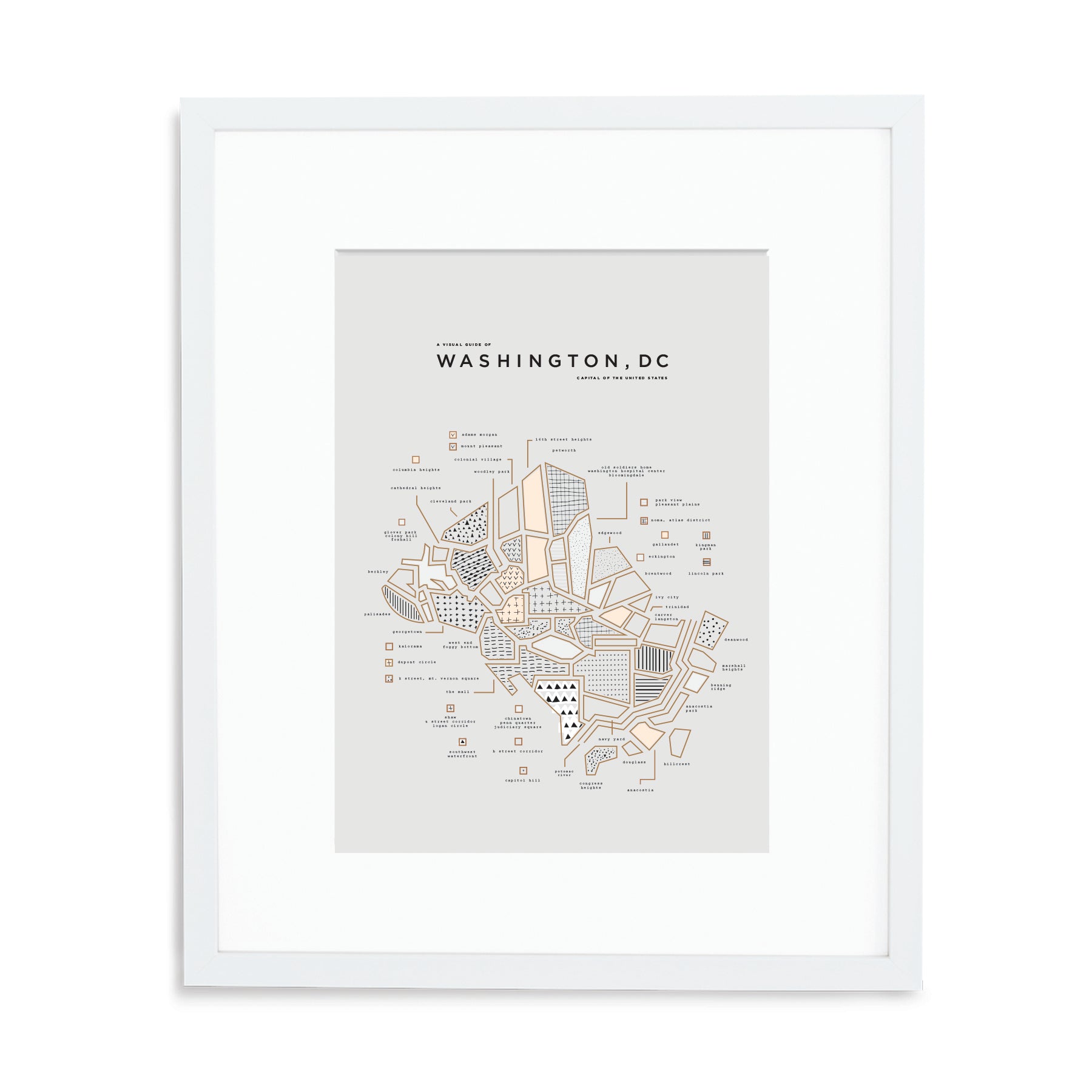 Washington DC City Print – 42 Pressed
